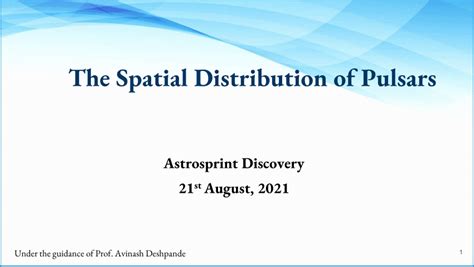 Pdf The Spatial Distribution Of Pulsars