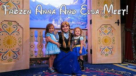 Frozen Anna And Elsa Character Meet At Disney World Epcot Youtube