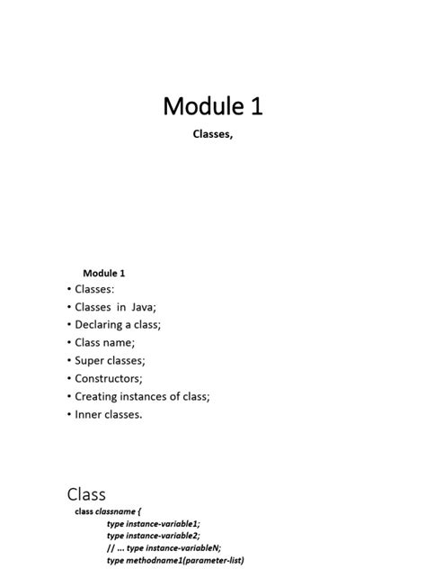 Java Notes 3 Sem A Notes 3 Class Constructor Pdf Programming