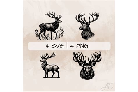Stag Svg Bundle Deer Png Graphic By Artistic Ortex · Creative Fabrica