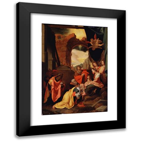 After Frederico Zuccaro 11x14 Black Modern Framed Museum Art Print