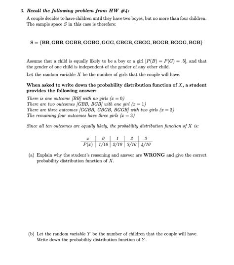 Solved 3 Recall The Following Problem From HW 4 A Couple Chegg Com