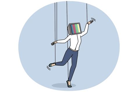 Premium Vector Woman Manipulated With Media