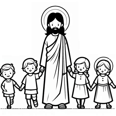Jesus Und Kleine Kinder Ausmalbilder Kostenlos Herunterladen