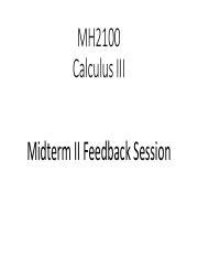 Calculus III Midterm II Feedback Statistics Common Mistakes Course Hero