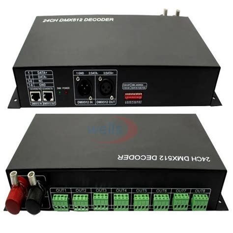DC V V DMX Digital Signal Controller CH RGB LED Light Decoder Dimmer In RGB Controlers