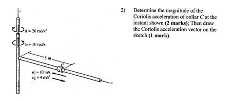 [solved] Determine The Magnitude Of The Coriolis Accelerat