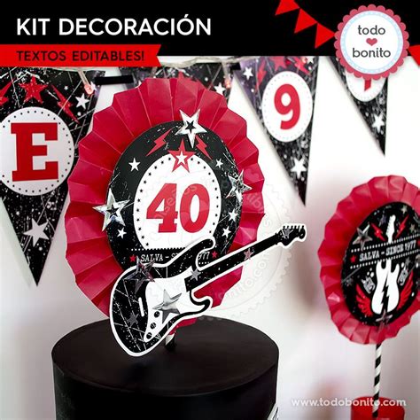 Regalos De Fiesta De Rock And Roll Para Una Fiesta De Cumpleaños Set