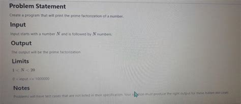 Solved Problem Statement Create A Program That Will Print Chegg