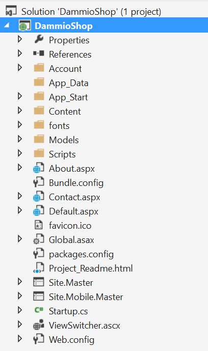ASP NET Web Forms Phần 2 Khởi tạo dự án ASP NET Web Form DAMMIO