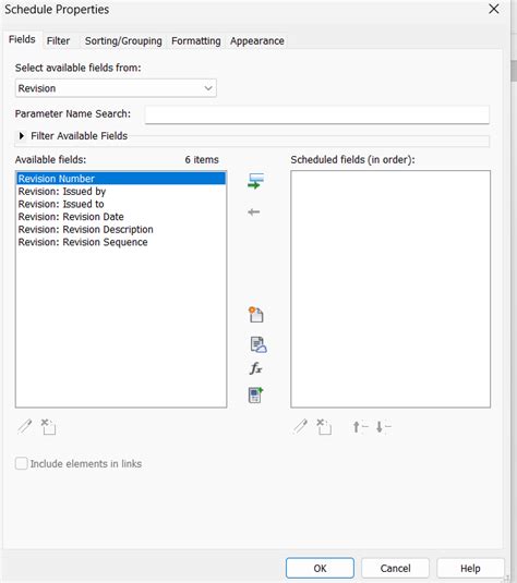 how to add custom parameter in revision schedule settings in revit