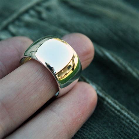 Wide Dome Ring Solid Heavy Rounded Statement Ring Extra Chunky