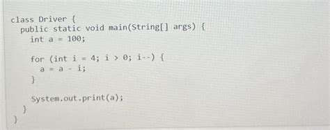 Solved Class Driver Public Static Void Mainstring