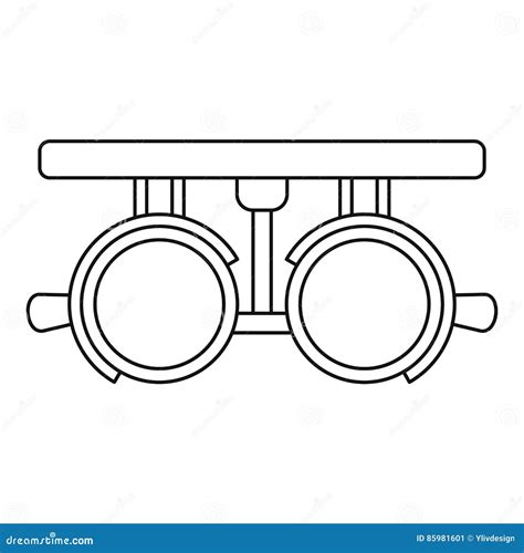 Trial Lense Frames Icon Outline Style Stock Vector Illustration Of