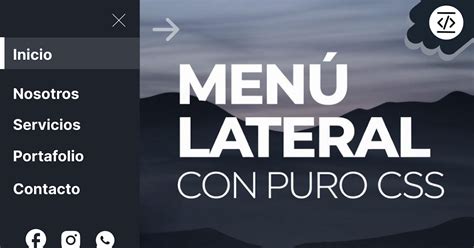 Cómo Hacer Un Menú Lateral Con Html Y Css