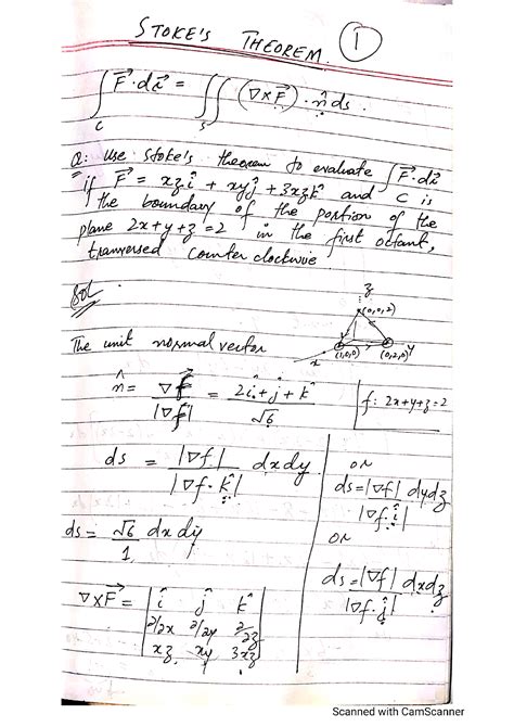 SOLUTION Stokes Theorem Part 2 With Solved Examples Studypool