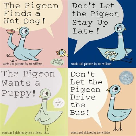 Pigeon Pack 4 Book Set The Pigeon Finds A Hot Dog Don