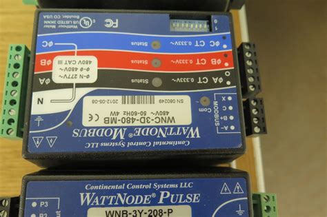 Qty 5 Continental Control Systems Wattnode Modbus Wnc 3d 480 Mb