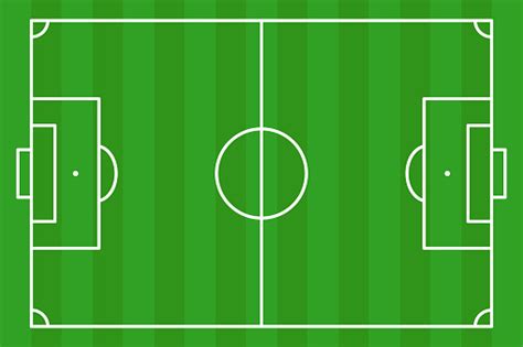 잔디 축구 코트의 조감도 녹색 피치 벡터 일러스트 레이 션 배경 자료 규칙에 대한 스톡 벡터 아트 및 기타 이미지 규칙 땅