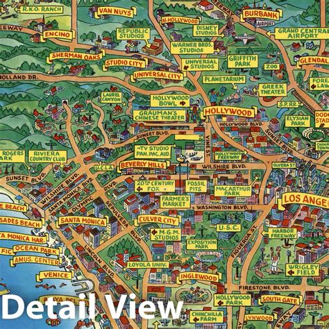 Historic Map A Pic Tour Map Of Southern California Where To Go How