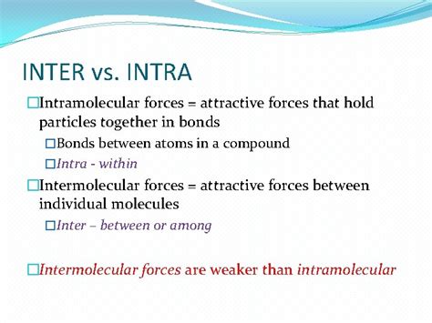 Intermolecular Forces Bonding Unit Part C Intermolecular Forces
