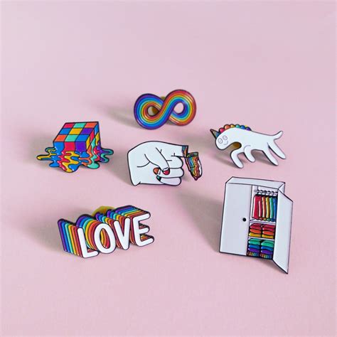 Closet Rainbow Pride Pin Pride Lgbt Rainbow Queer Badge Etsy