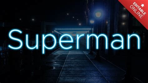 Superman | Glow | Text Effect Generator
