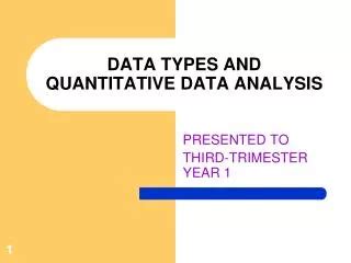 PPT - Quantitative Data Analysis PowerPoint Presentation, free download ...