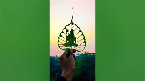Shiv Ji Leaf Cutting Art Shivji Leafart Youtube