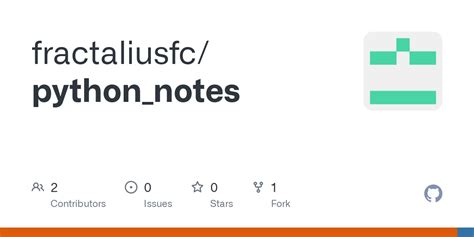 GitHub Fractaliusfc Python Notes