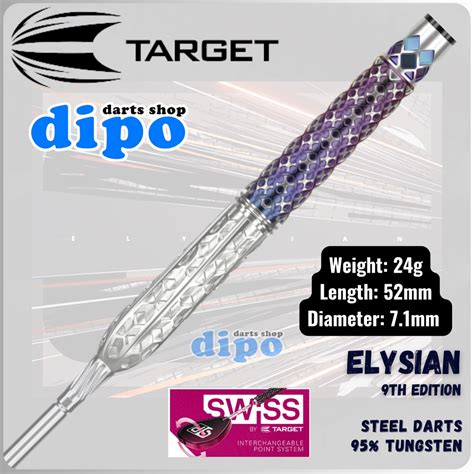 Limited 】target Elysian 9th Edition Target Swiss Steel Darts Shopee