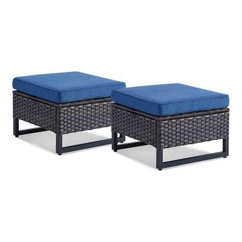 Pocassy Paottoman T 2 Pack Brown Steel Ottoman In The Outdoor Ottomans And Foot Stools Department