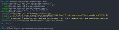 Installation Of Package Plots Fails Issue JuliaPlots Plots Jl GitHub