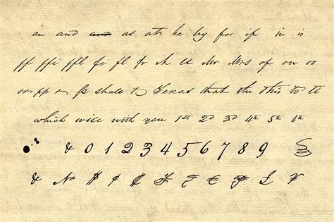 1800s Handwriting Font