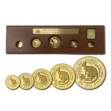 1993 Australian Nugget 5 Coin Gold Proof Set M R Roberts Wynyard
