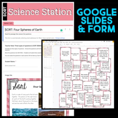Earths Spheres System Card Sort Activity Science Worksheet Biosphere