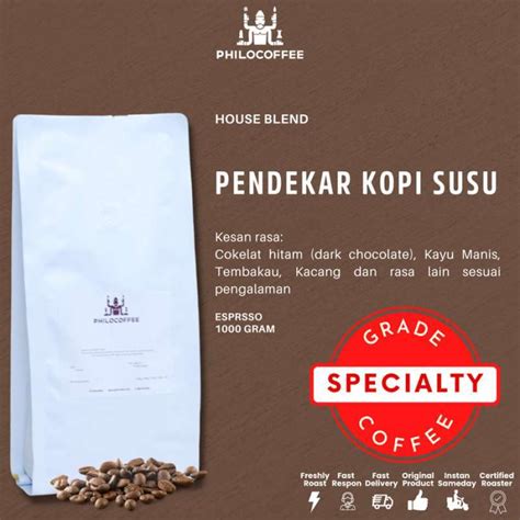 Jual Biji Kopi Espresso Pendekar Kopi Susu 1kg Kopi Robusta Di Seller Philocoffee Pisangan