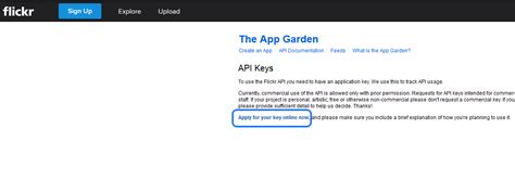 get flickr api key