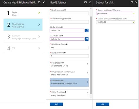 neo4j on microsoft azure deployment template validation failed stack