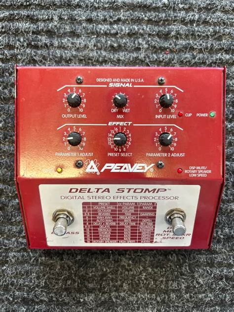 Peavey Delta Stomp Digital Stereo Effects Processor Reverb