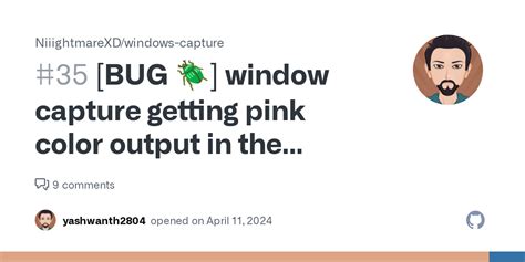 Bug 🪲 Window Capture Getting Pink Color Output In The Recorded Video