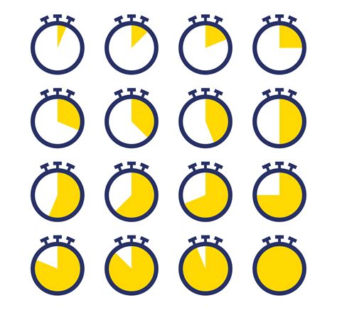 Stopwatch Set Icons Timer Icons Vector Lllustration 13974349 Vector