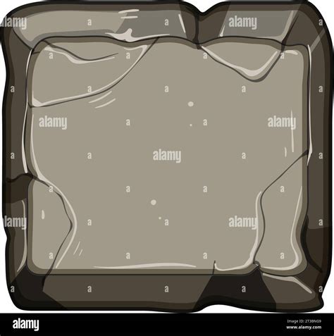 Interface Stone Button Cartoon Vector Illustration Stock Vector Image And Art Alamy