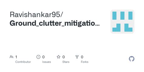Github Ravishankar95groundcluttermitigationusingmtiradar