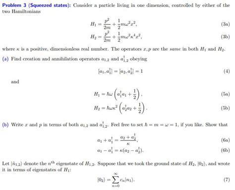 solved mwr problem 3 squeezed states consider a