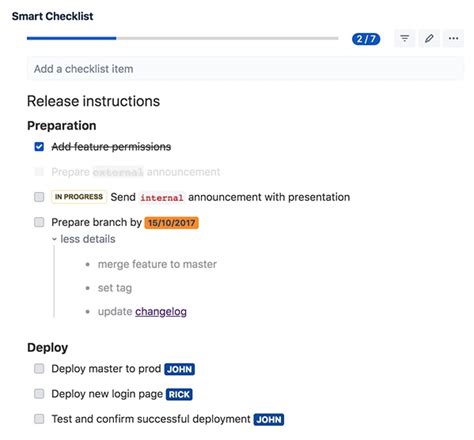 Using Checklists To Organize Software Development Processes