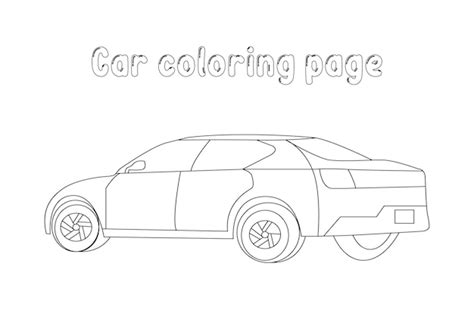 무료로 다운로드 가능한 자동차 색칠 공부 벡터 And 일러스트 Freepik