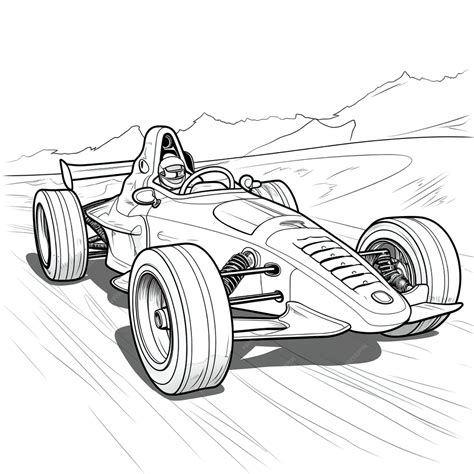 Página Para Colorear Coches De Dibujos Animados De Alta Calidad Para Que Los Niños Pinten Foto