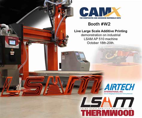 Thermwood Lsam Additive Printer 510 Printing Live At Camx 2022