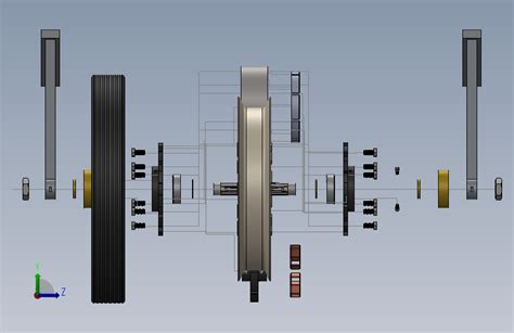 轮毂电机 Solidworks 2014 模型图纸下载 懒石网